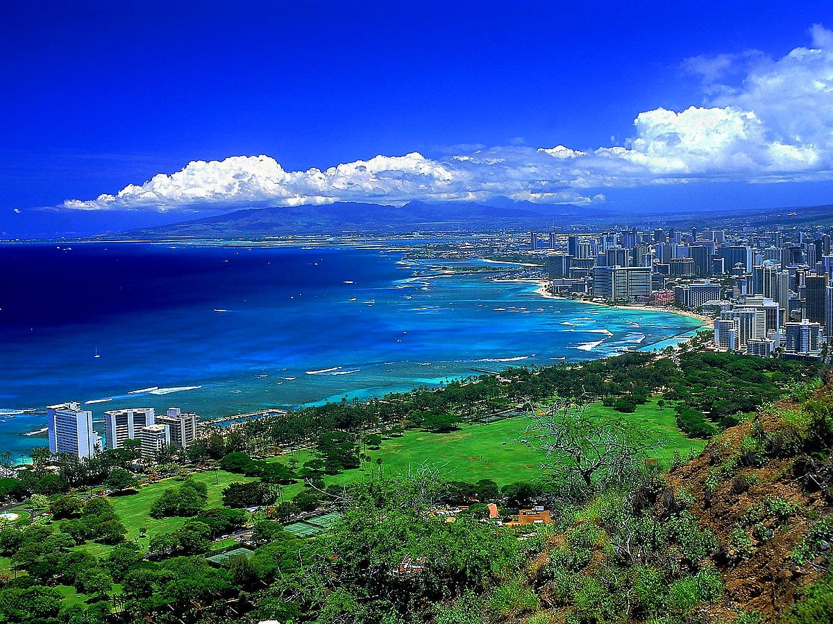 Tapeta na telefon Pomnik Diamond Head State Monument, Hawaje, Honolulu ...