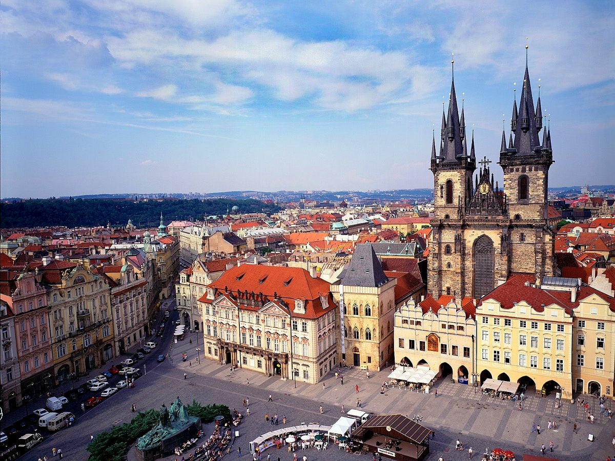 Tapeta na pulpit Rynek Staromiejski W Pradze, Republika Czeska, Praga ...