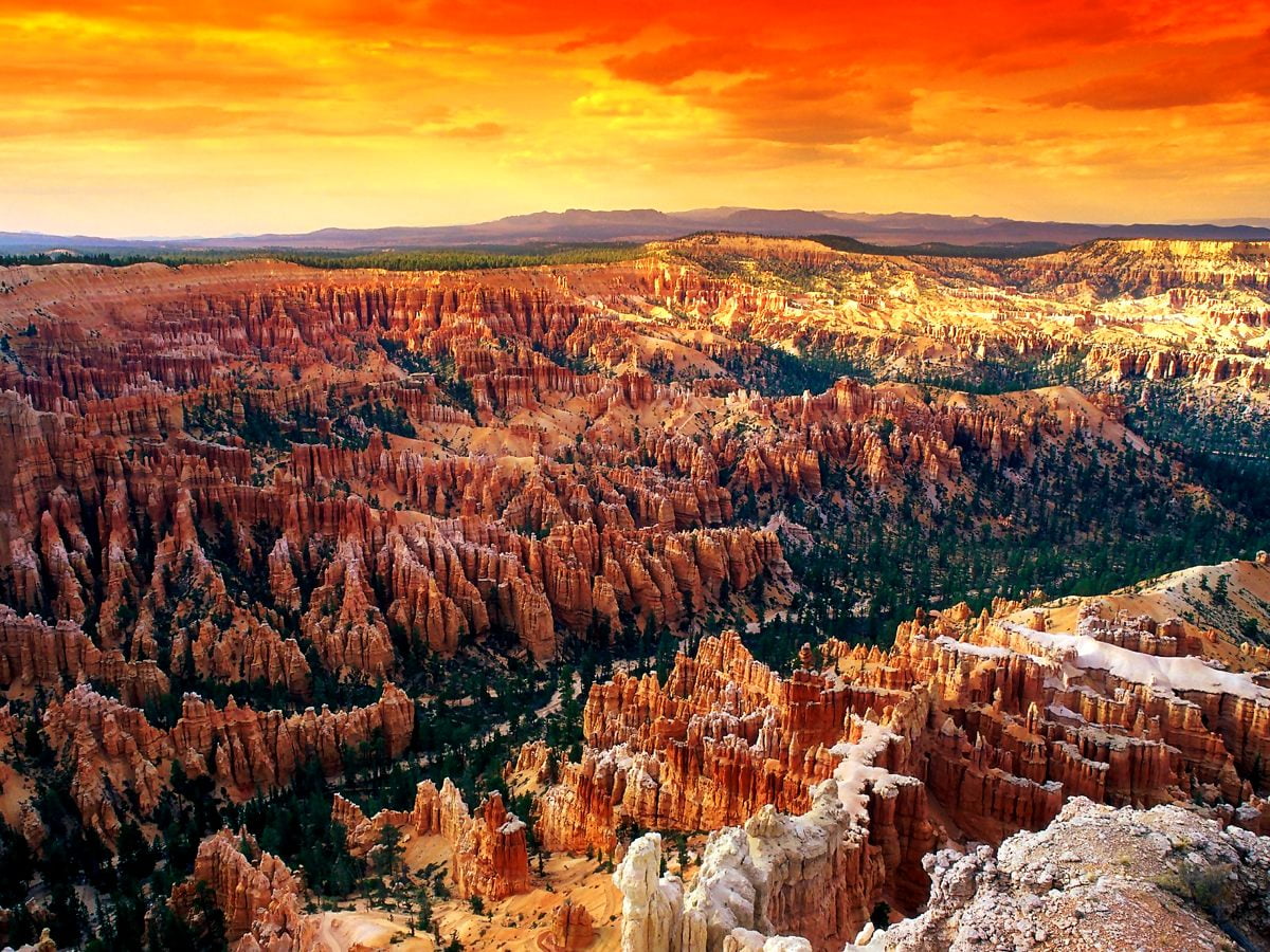 Tapeta na pulpit Park Narodowy Bryce Canyon, Badlands, Góry | Pobierz ...